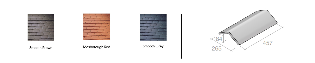 Concrete 457mm plain angle ridge | Marley